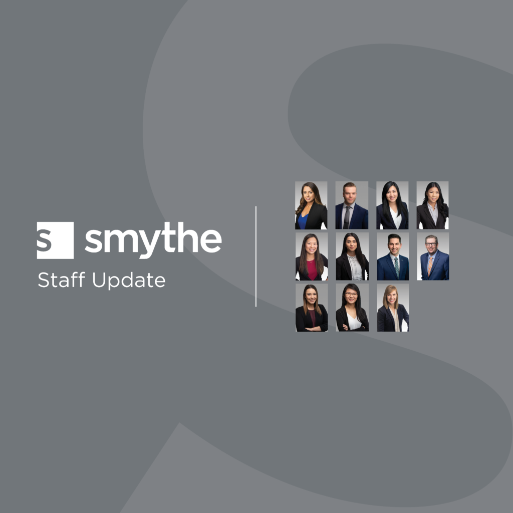 Smythe Announces the Promotion of 10 Managers and One Principal ...